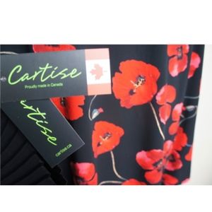 Cartise Canada | Tops | New Cartise Red Floral Print Top Plus Size 6 ...